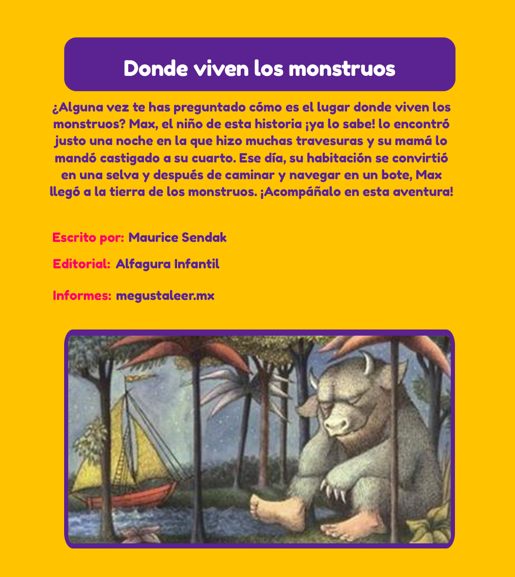 Libro. Donde viven los monstruos – Once Niñas y Niños